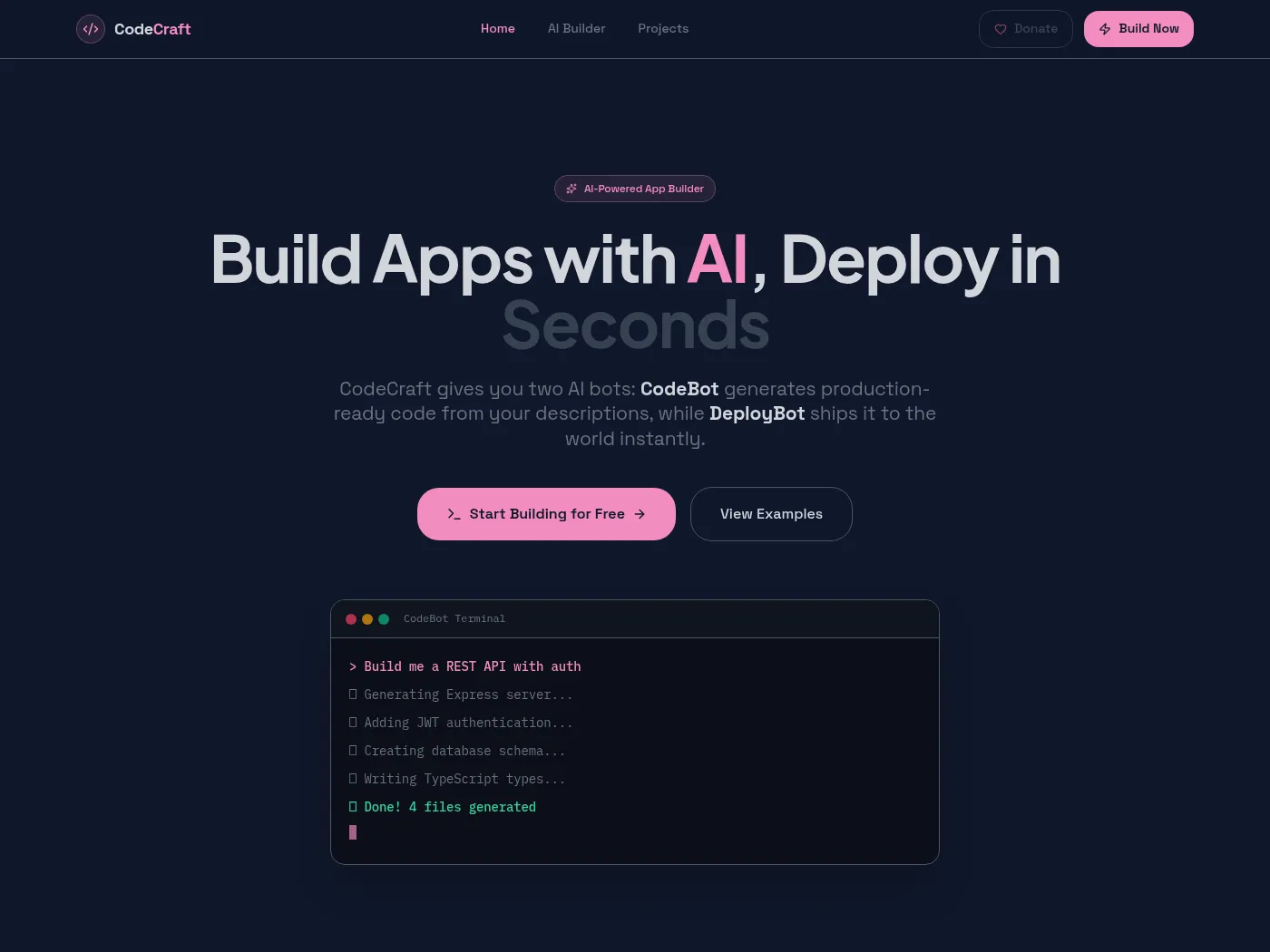 CodeCraft AI Builder