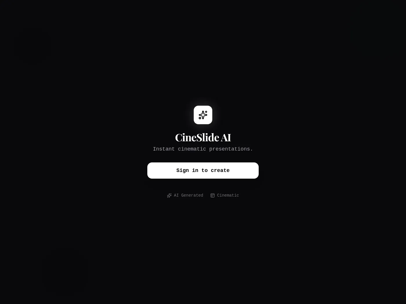 CineSlide AI Decks