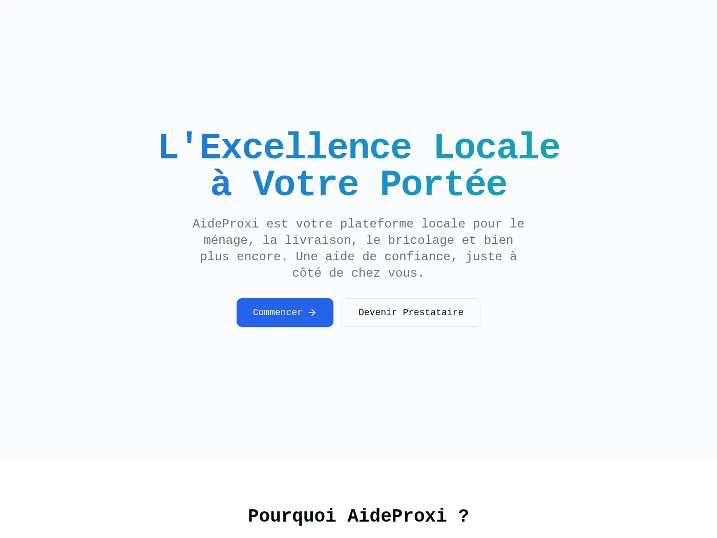 AideProxi Marketplace