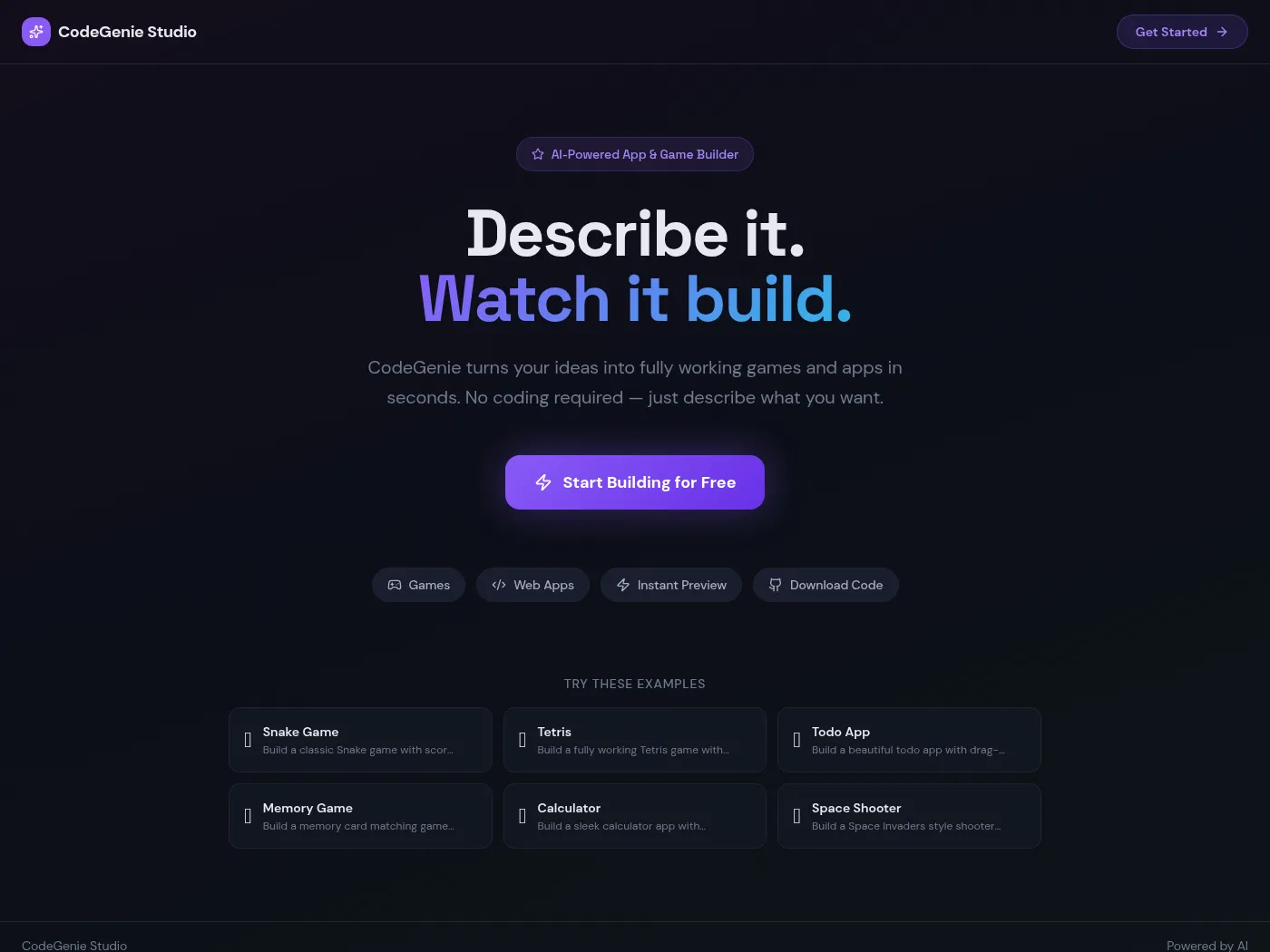 CodeGenie Studio