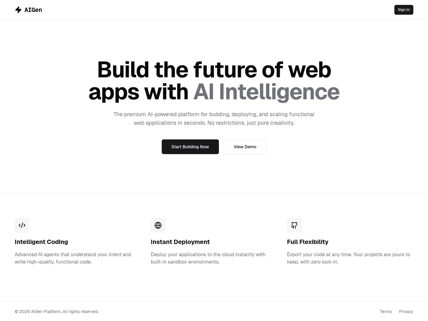 AIGen Platform Clone