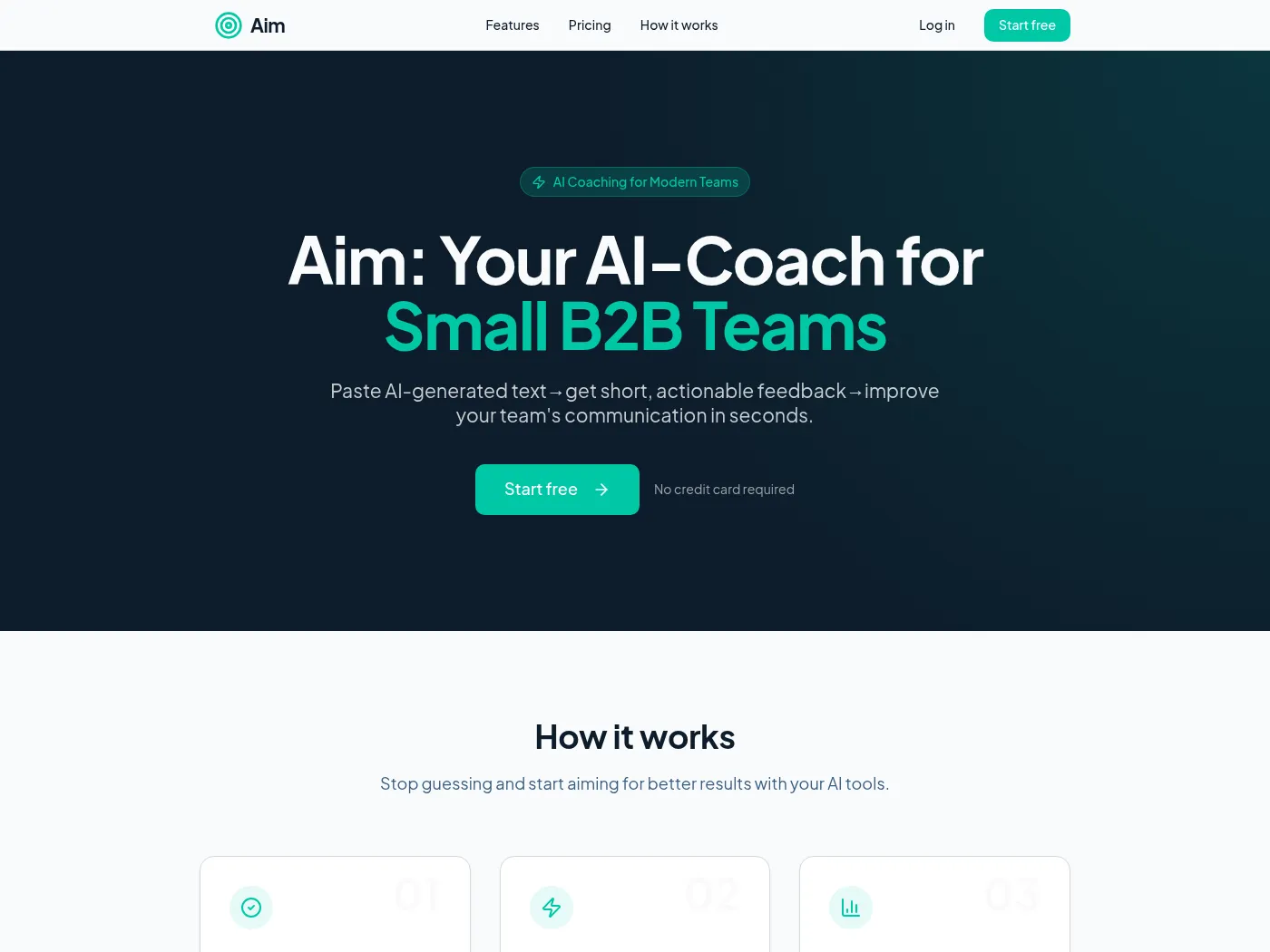 Aim: AI Coach for B2B Teams
