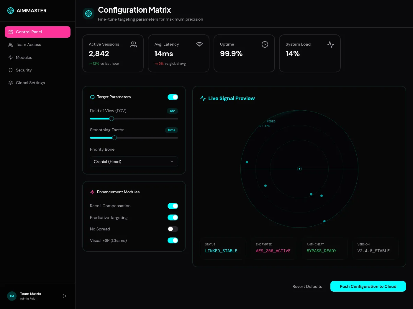 AimMaster Control Panel