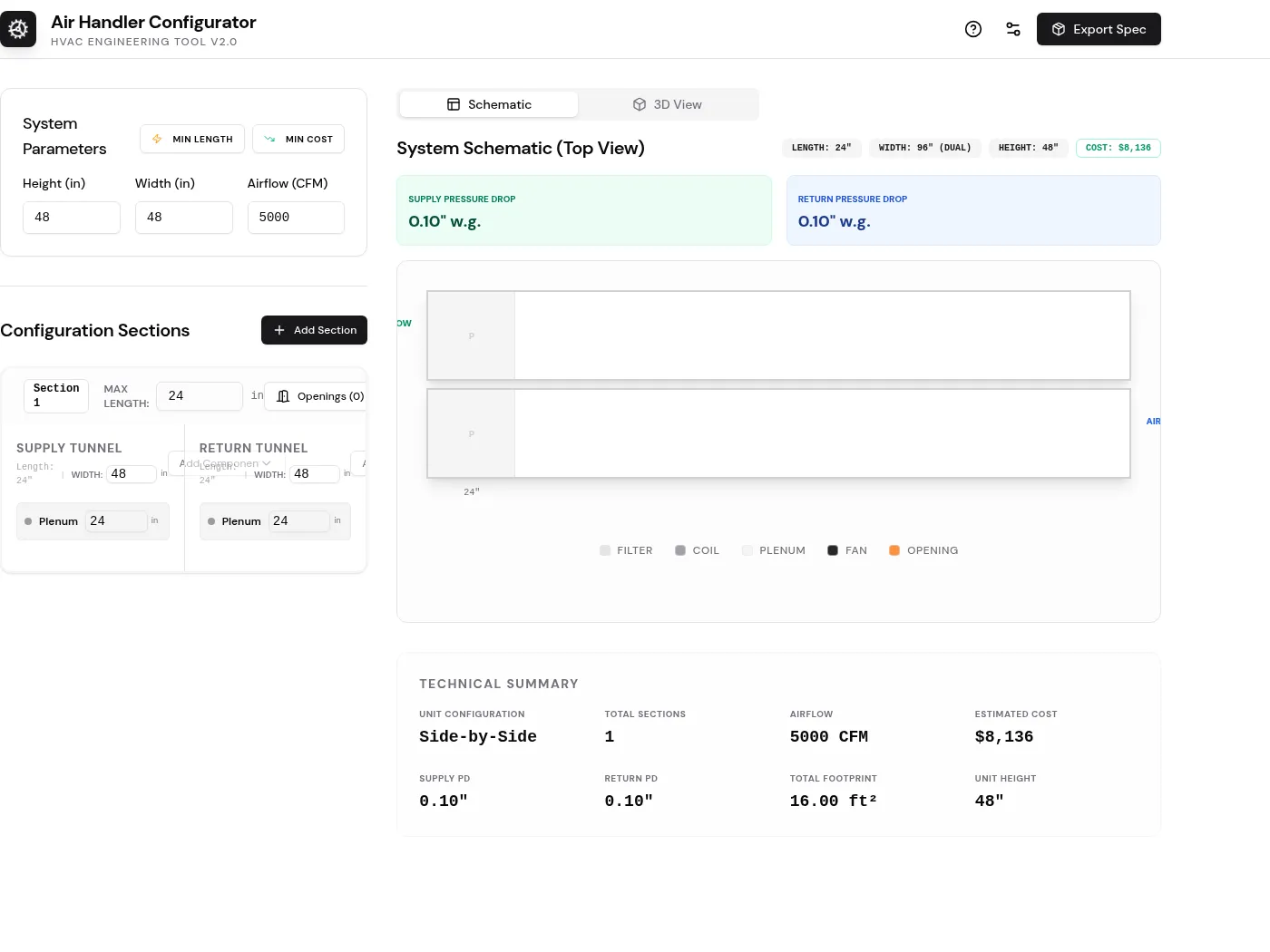 Air Handler Configurator