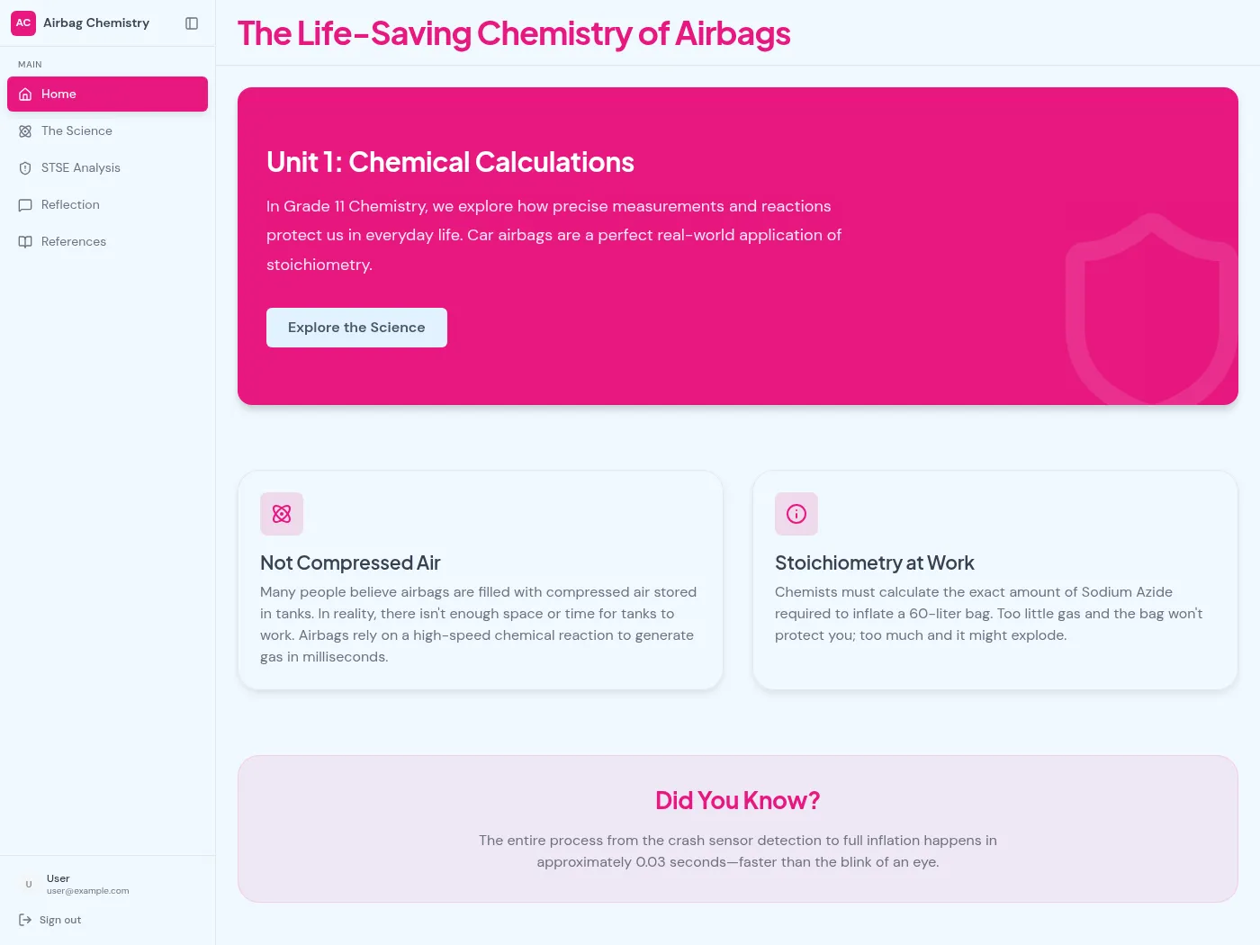 Airbag Chemistry Portfolio