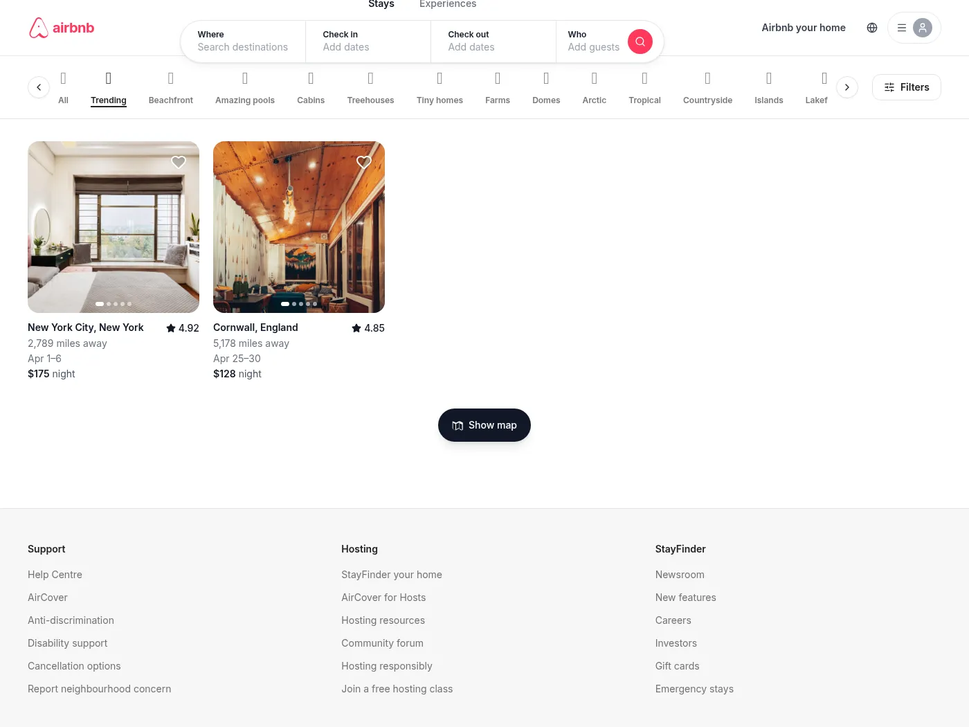 StayFinder Web App