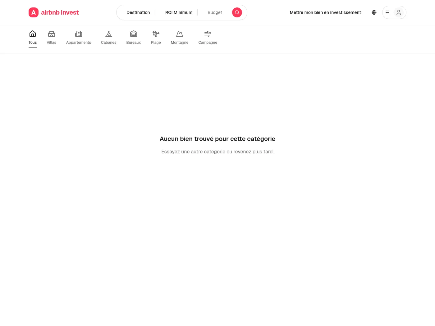 Airbnb Invest Clone