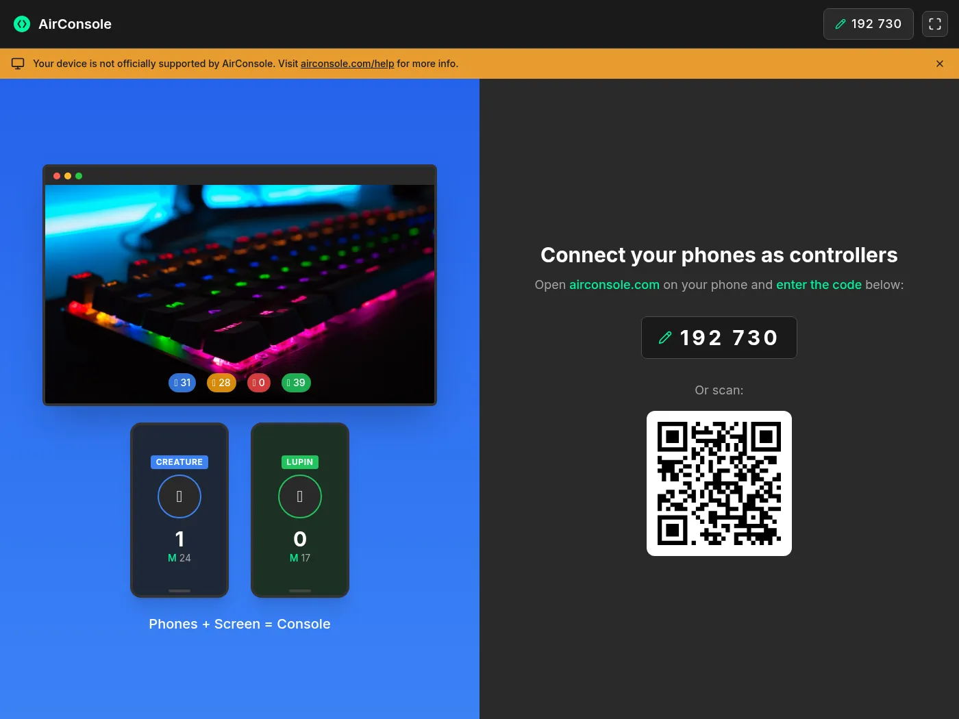 AirConsole Clone