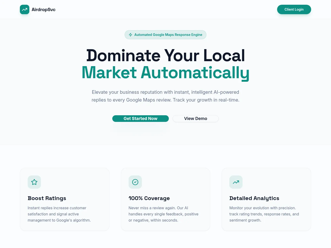 AirdropService Dashboard