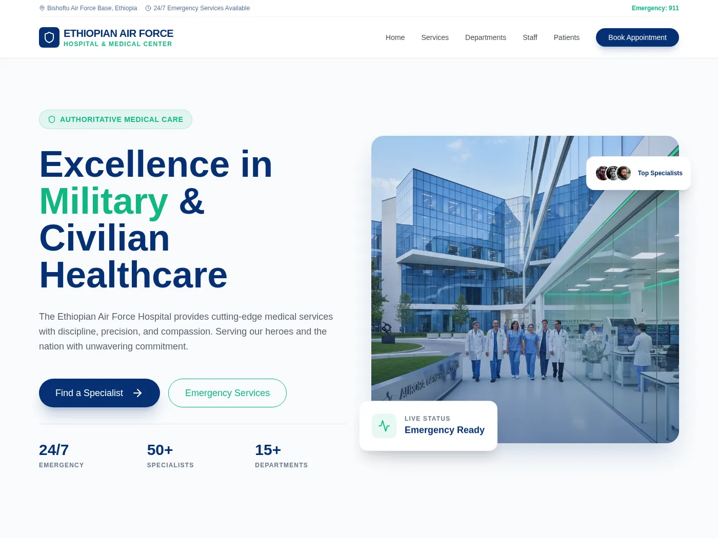 Ethiopian Air Force Hospital Web