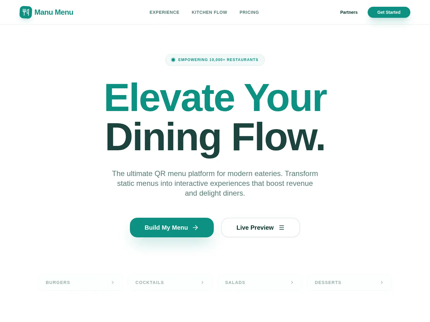 AirMenus Experience