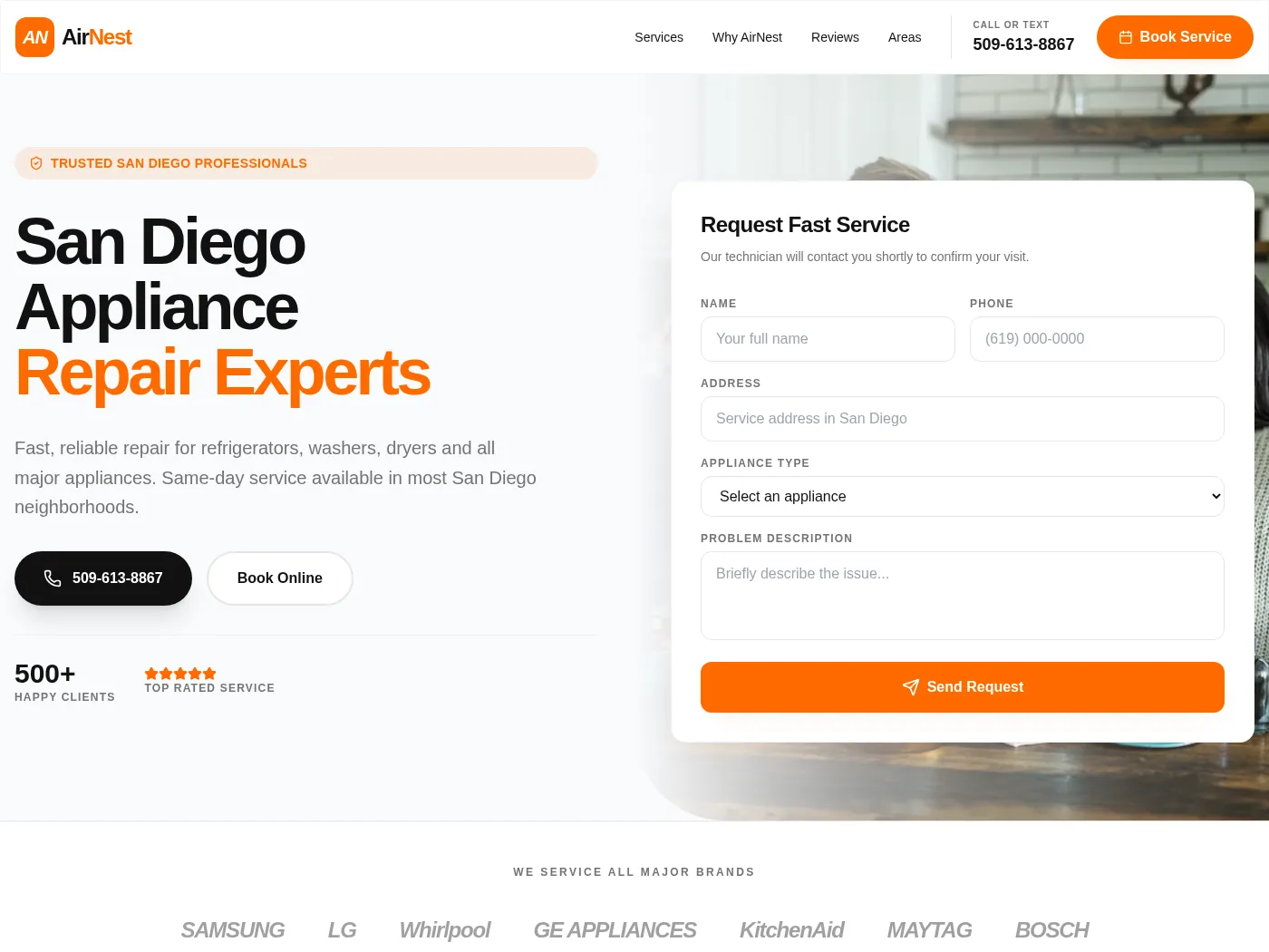 AirNest Service Webflow