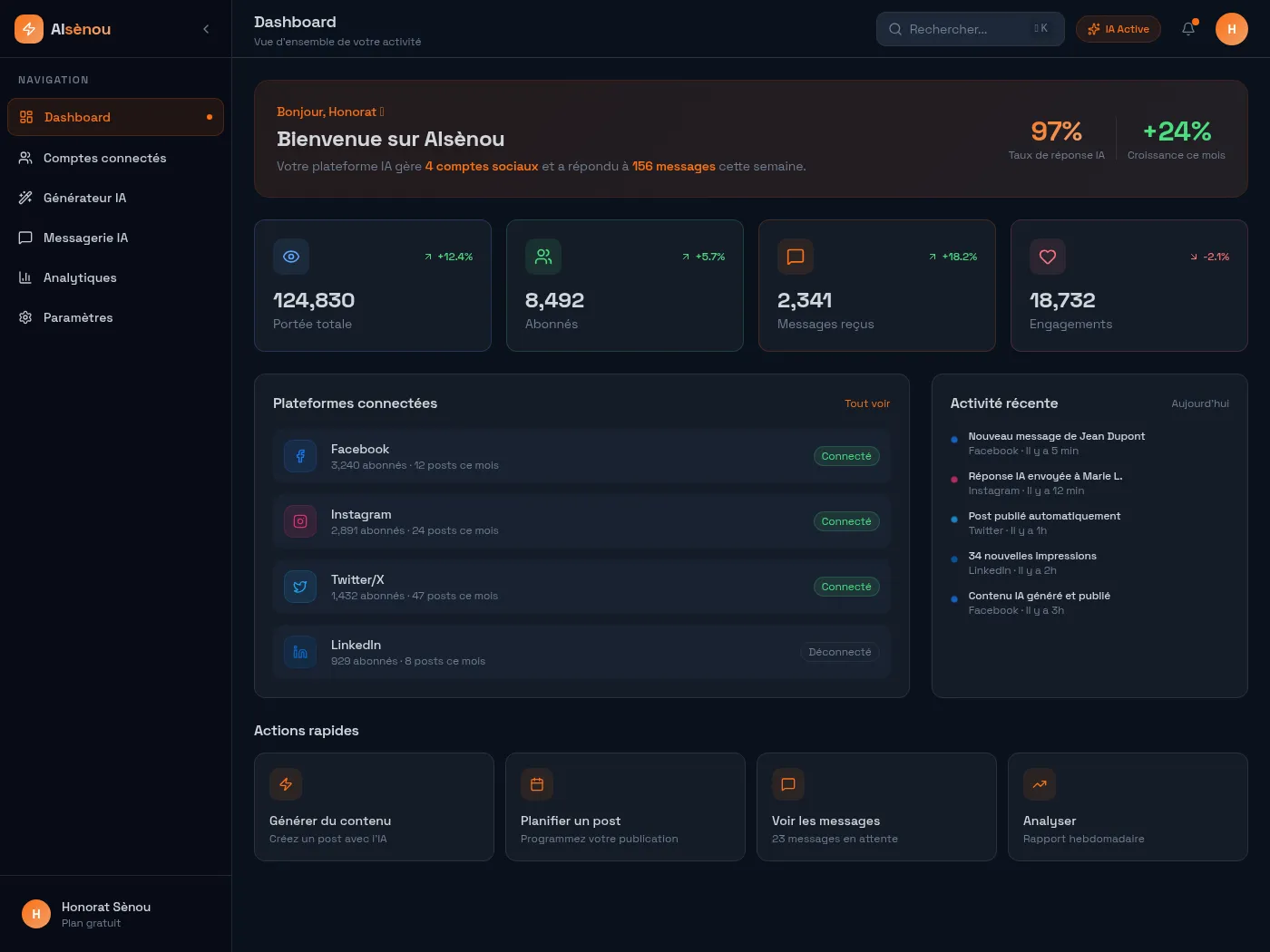 AISènou Social AI Platform