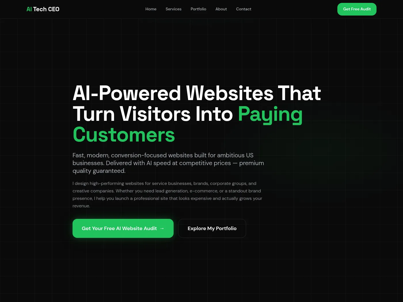 AI Tech CEO Homepage