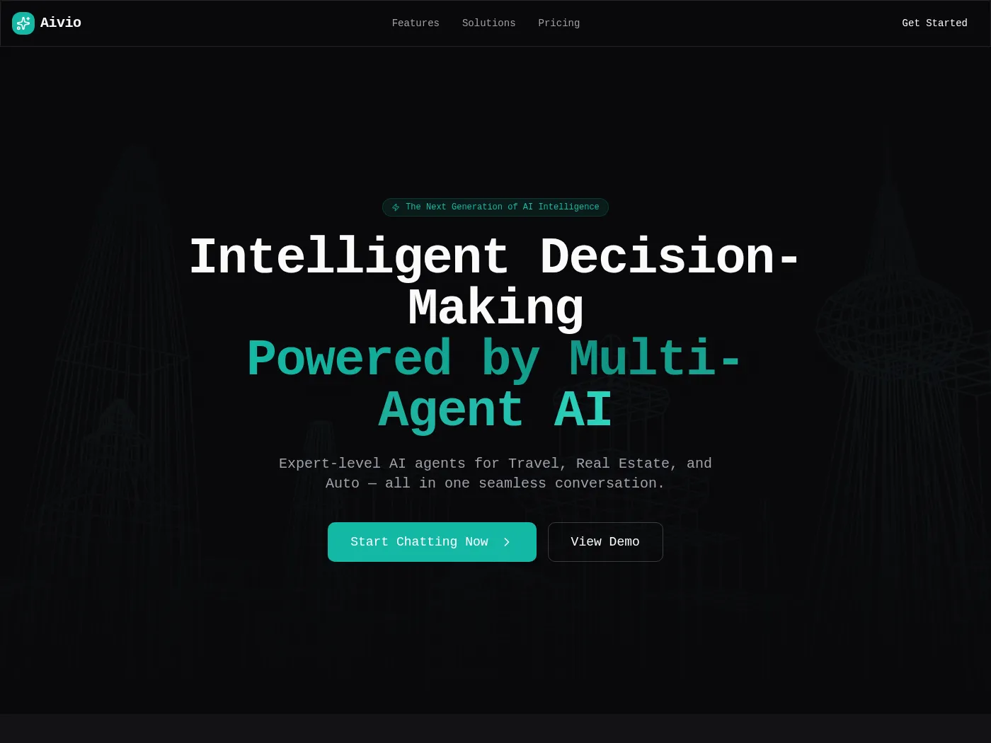 Aivio Multi-Agent AI Chat