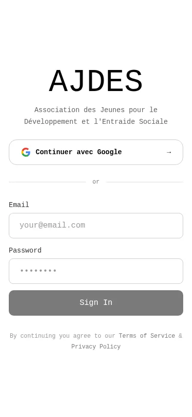AJDES Membership App