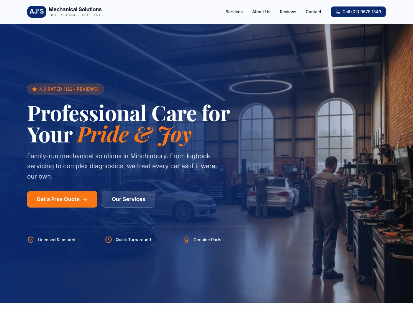 AJ's Mechanical Website
