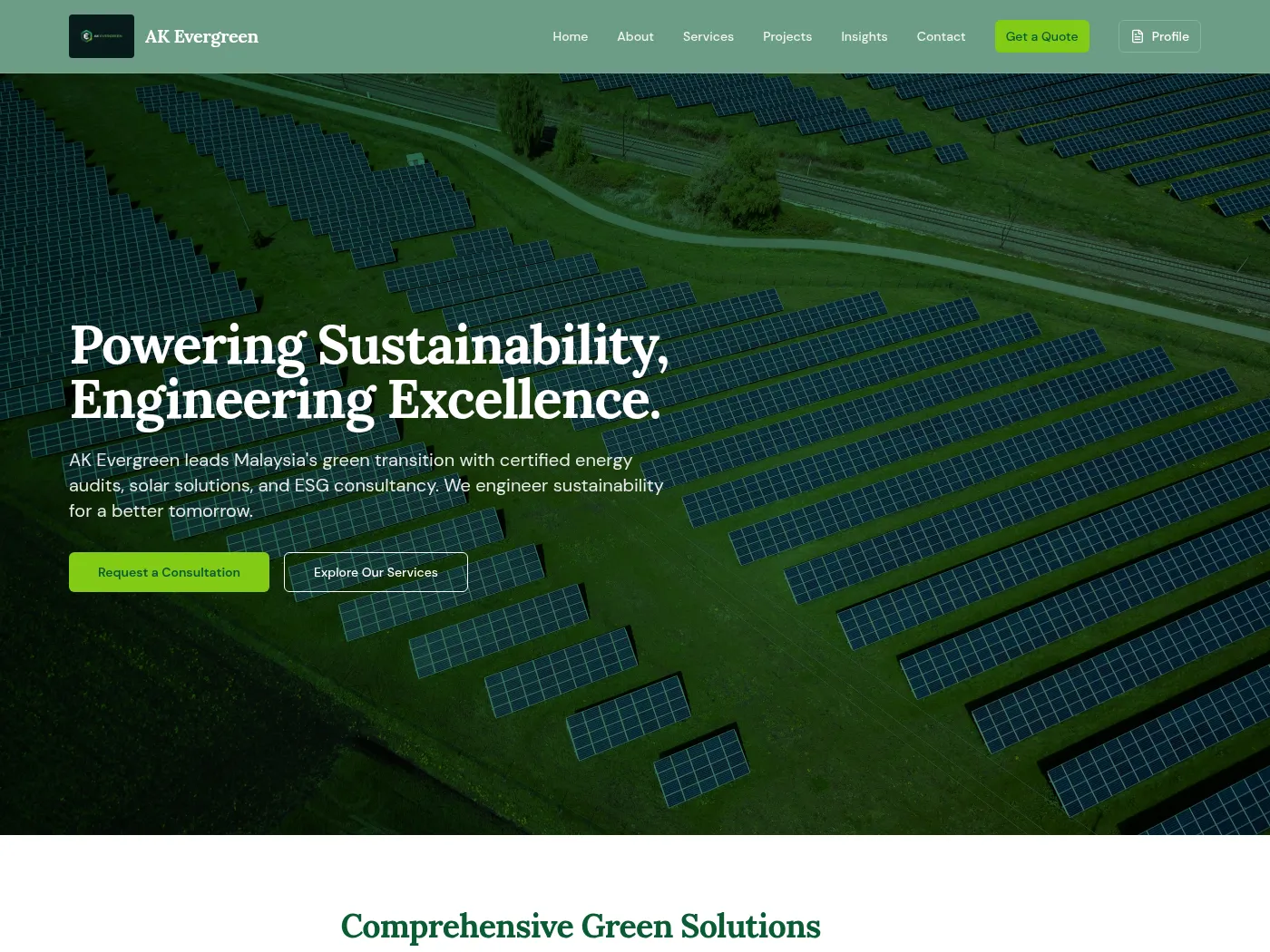AK Evergreen Profile & Web Redesign