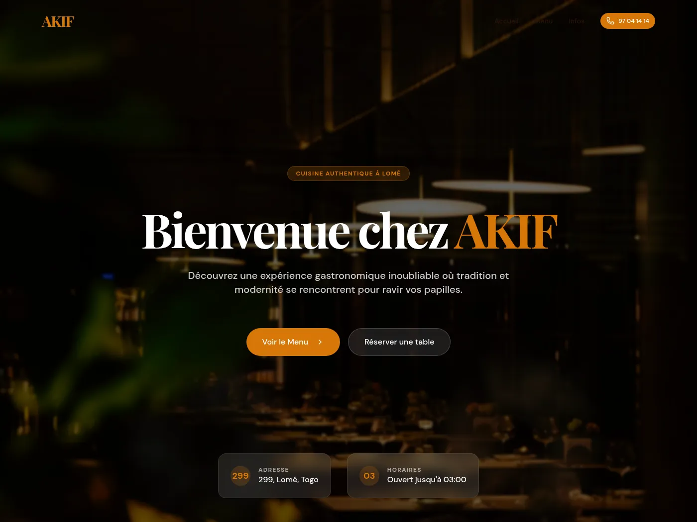 AKIF Restaurant Web