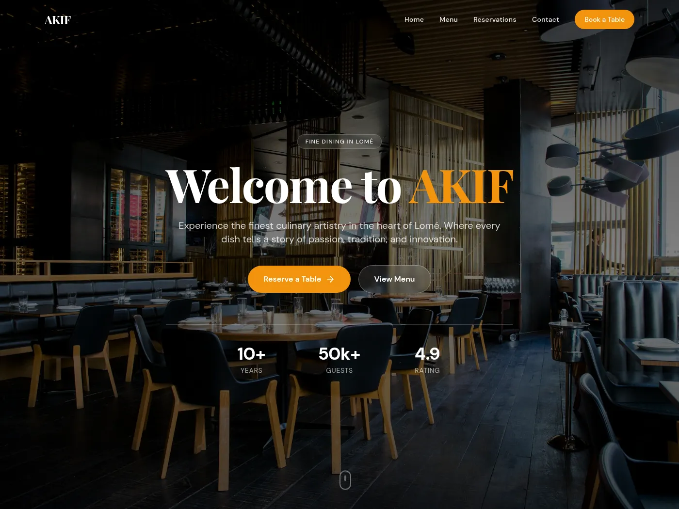 AKIF Restaurant Web App