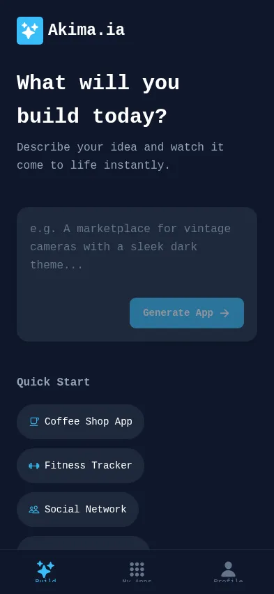 Akima.ia AI App Builder