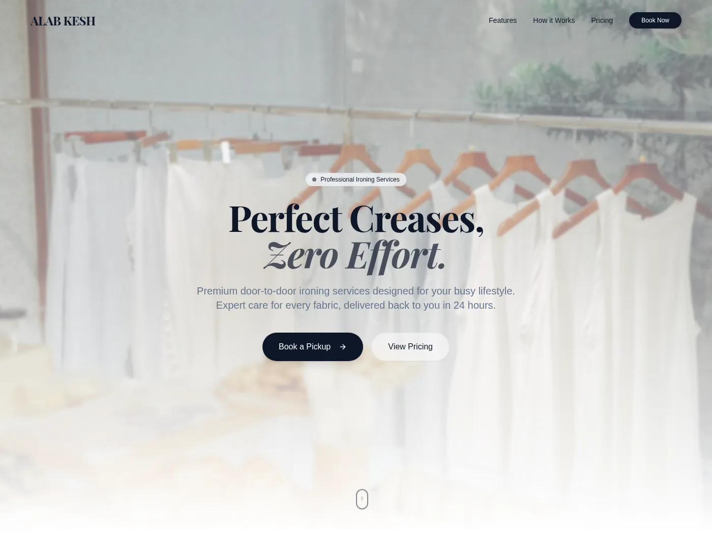 Alab Kesh Landing Page