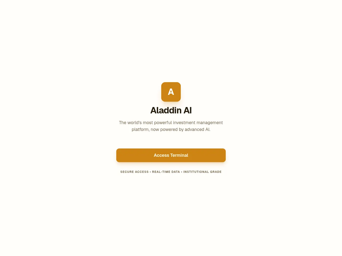 Aladdin AI Dashboard