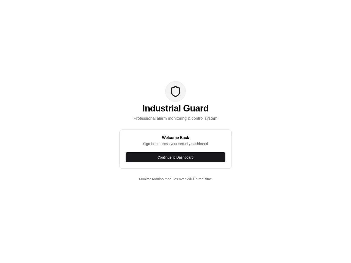 Alarm Control Dashboard