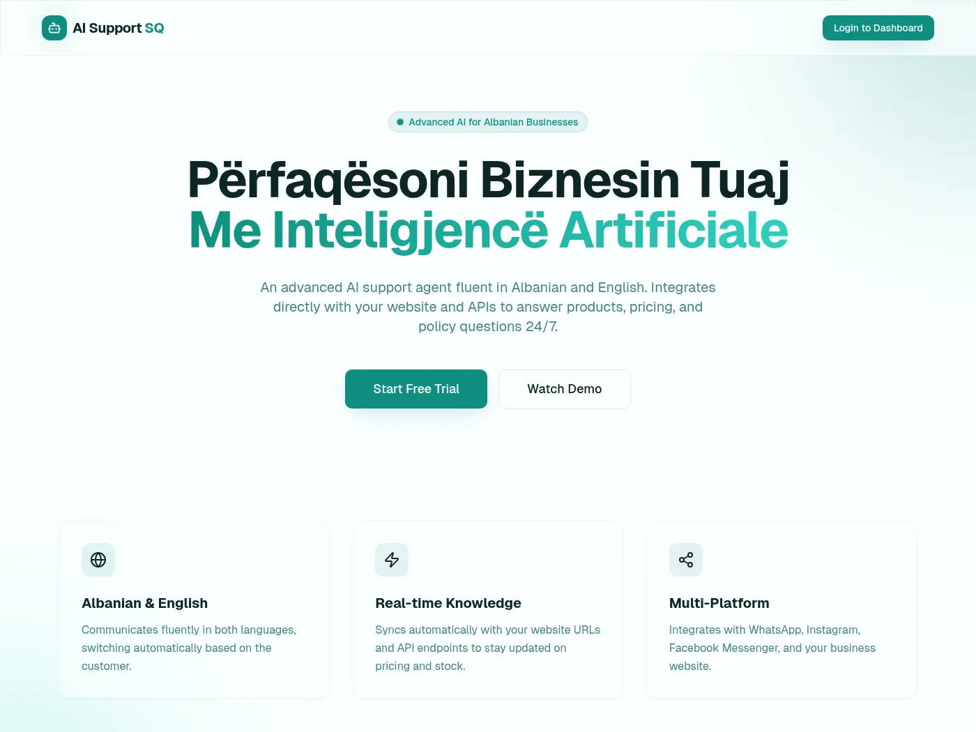 Albanian AI Support Agent