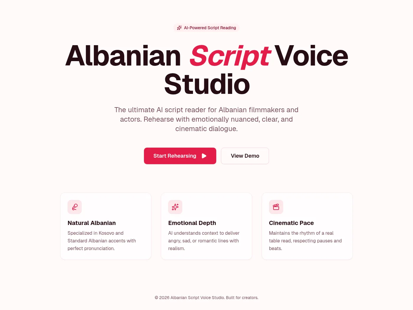 Albanian Script Voice Studio