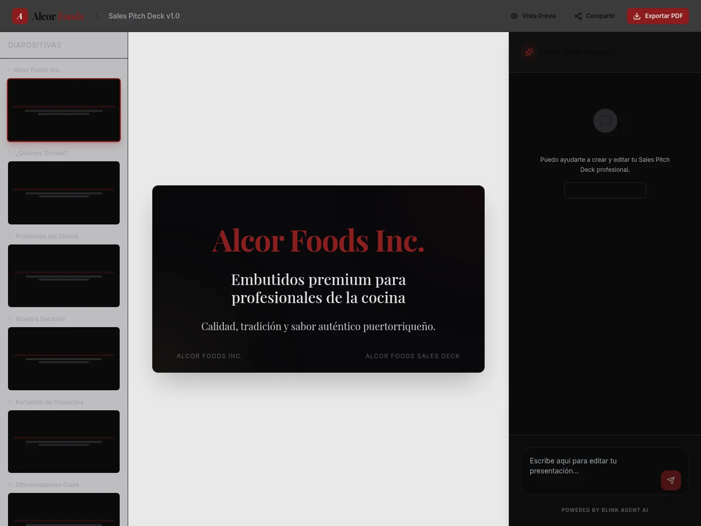 Alcor Foods Sales Deck