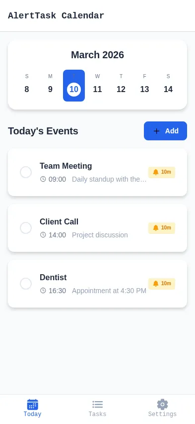 AlertTask Calendar