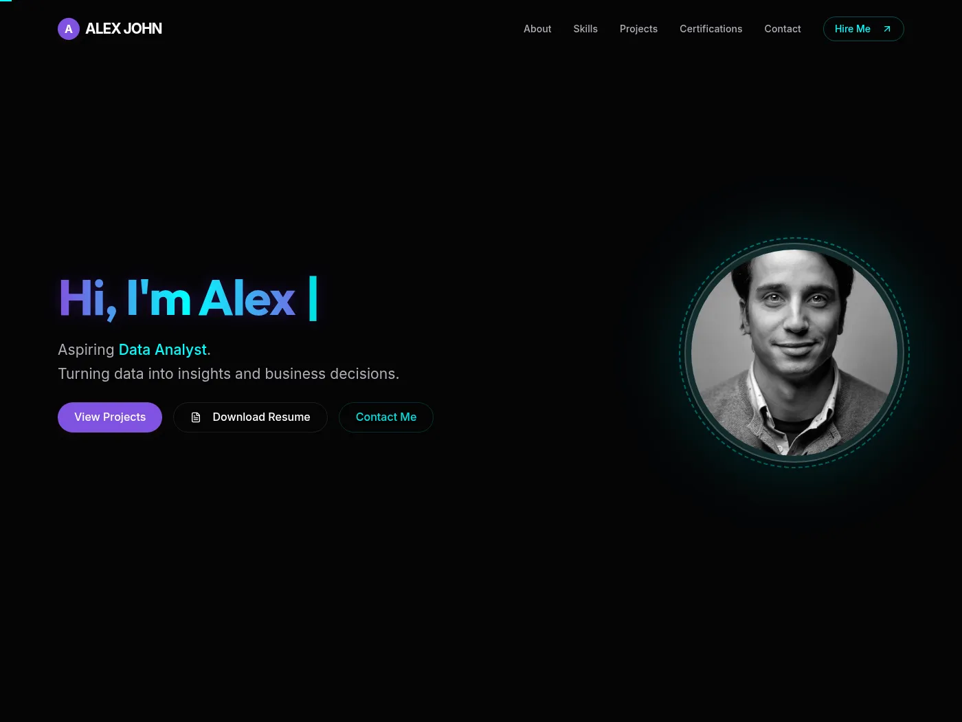 Alex John Portfolio X
