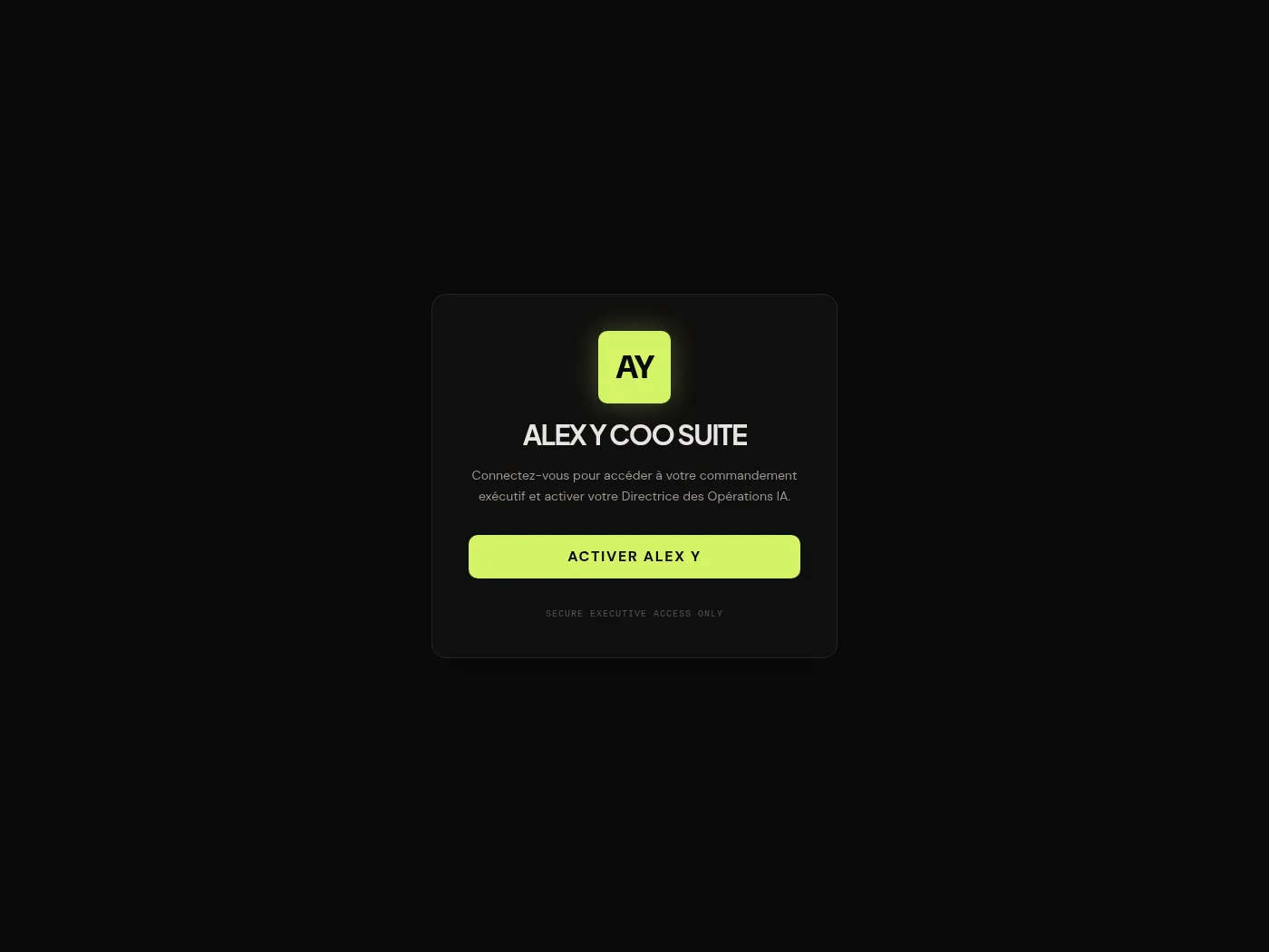 ALEX Y: Virtual COO Suite