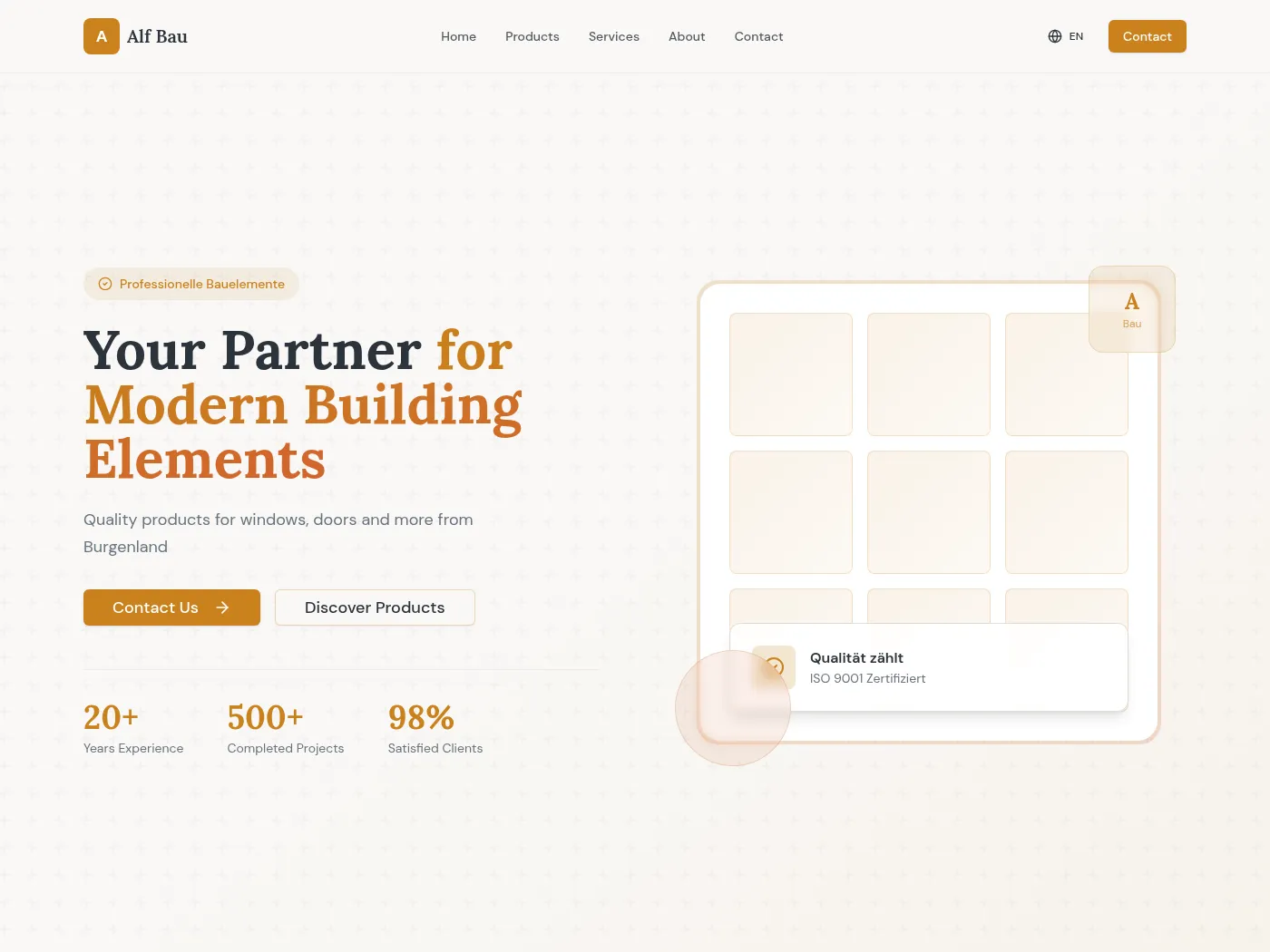 Alf Bau Multi-Lingual Site