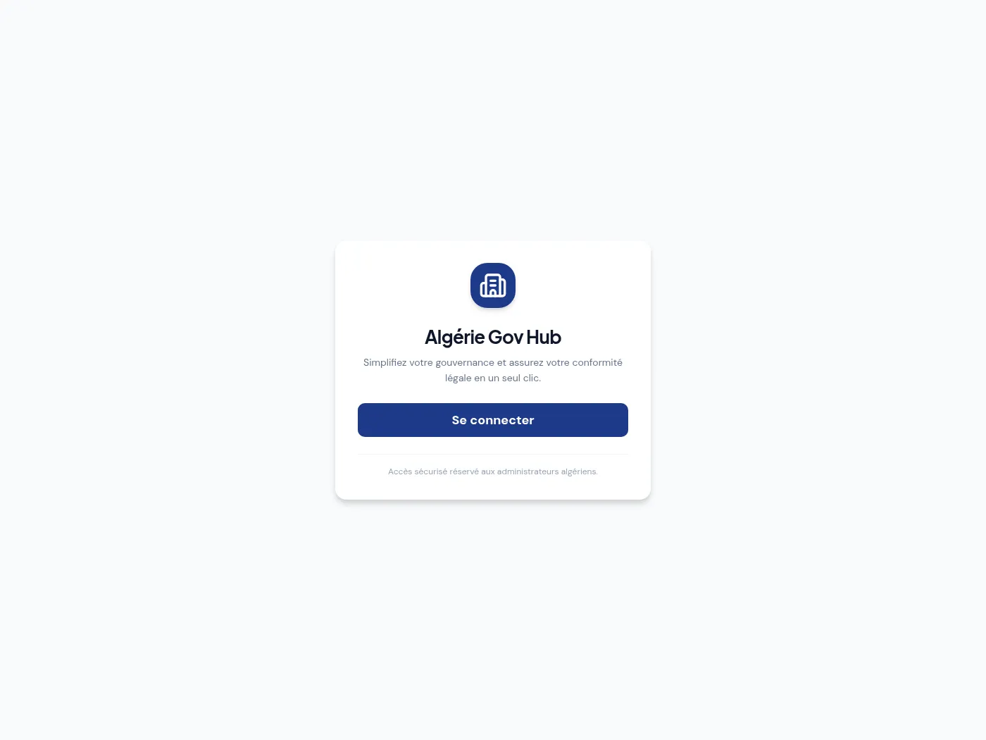 Algérie Gov & Compliance Hub