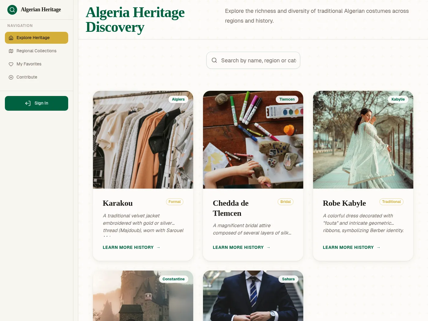 Algerian Attire Finder