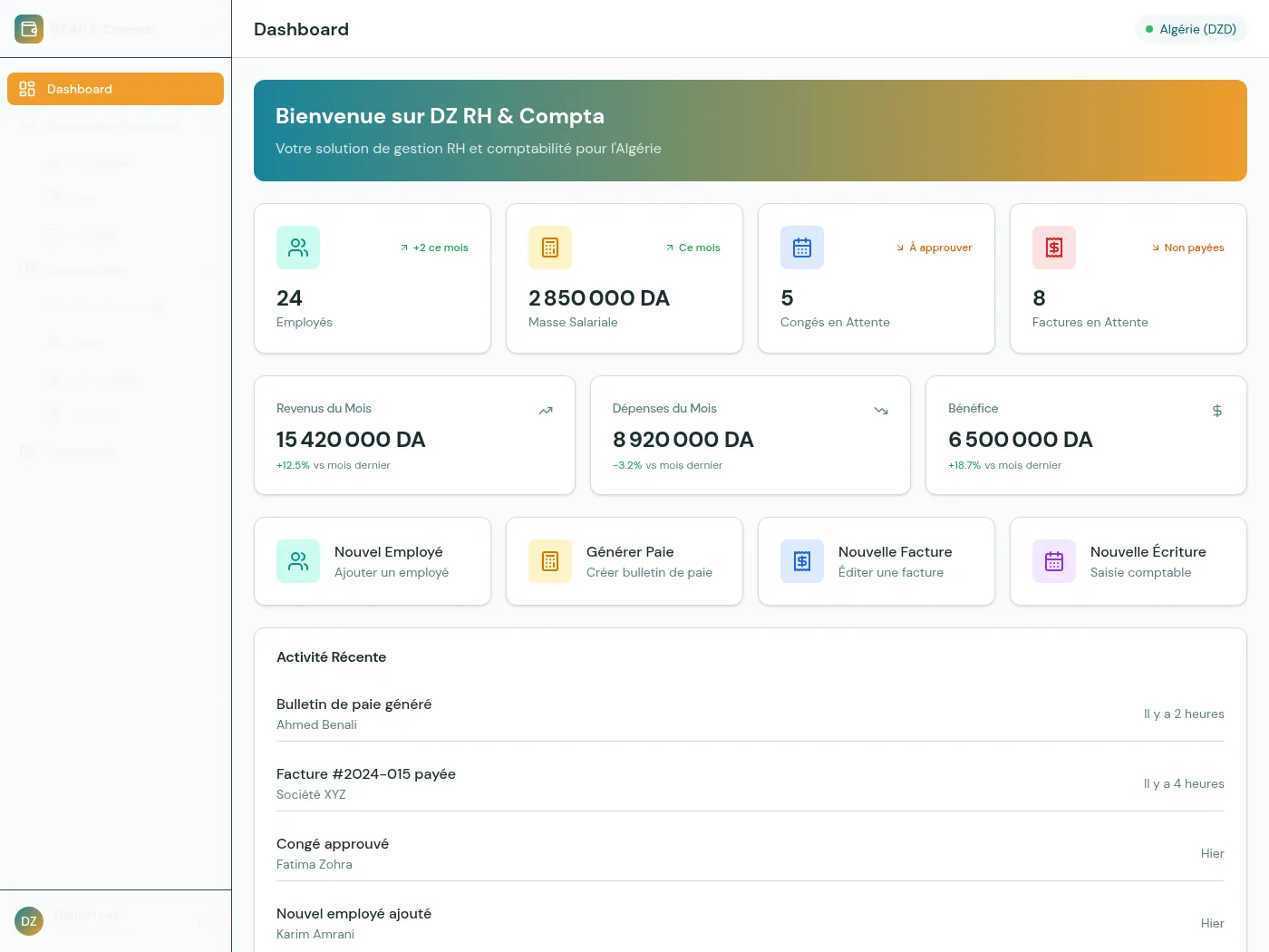 Algérie RH & Compta Apps