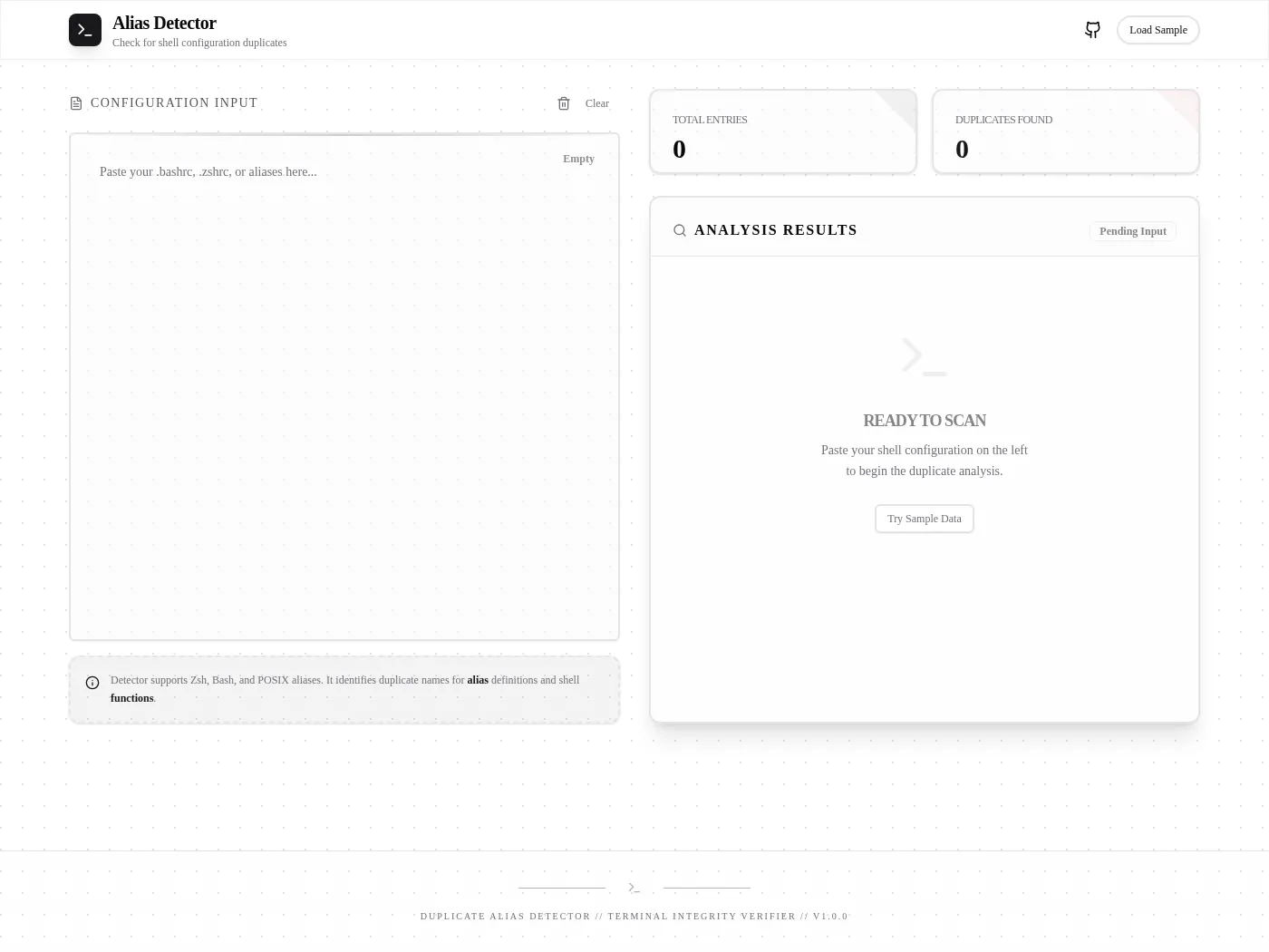 Duplicate Alias Detector