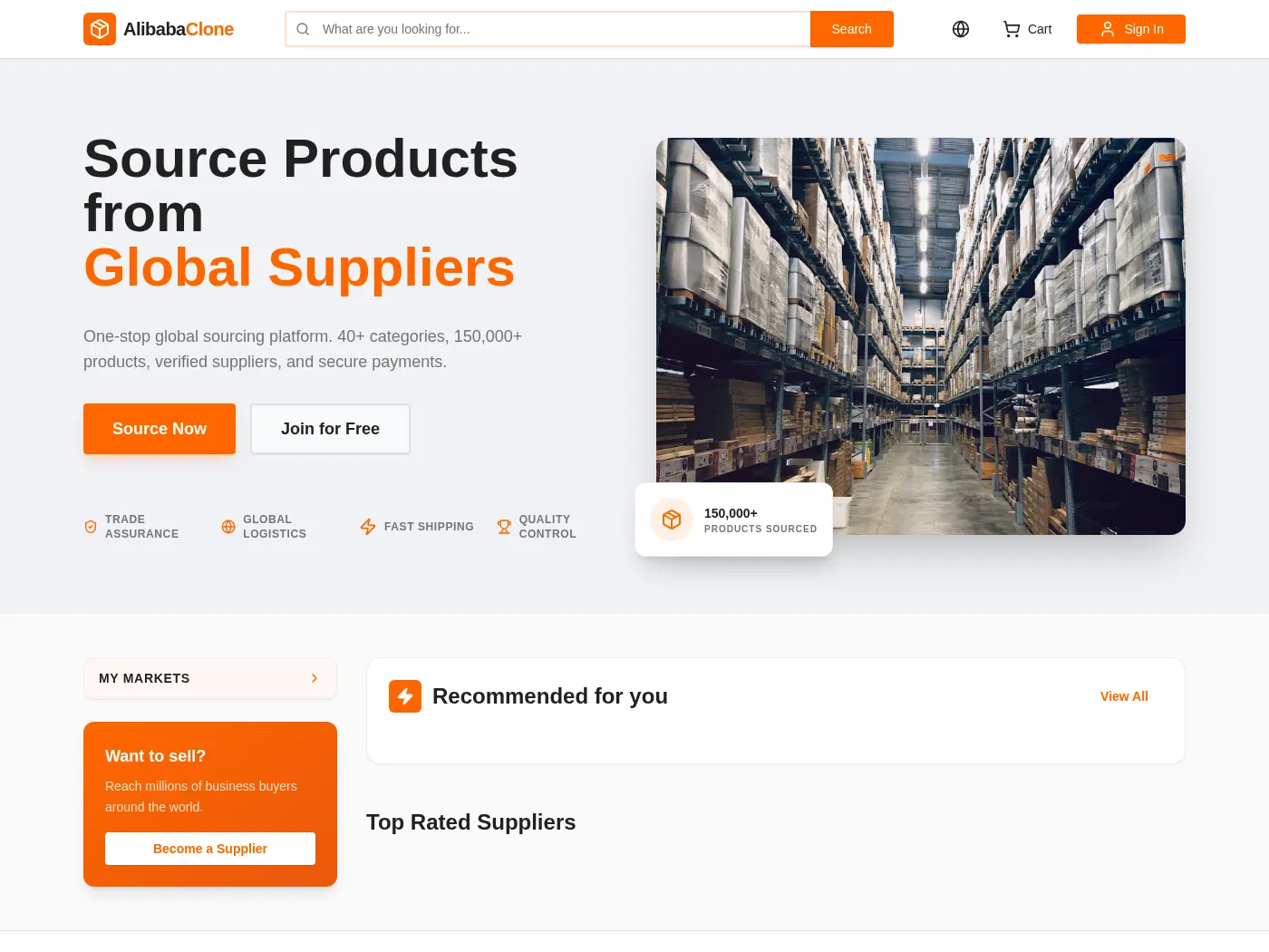Alibaba Inspired Marketplace