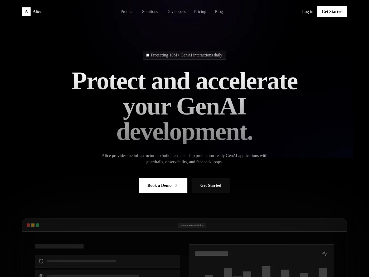 Alice.io Landing Clone