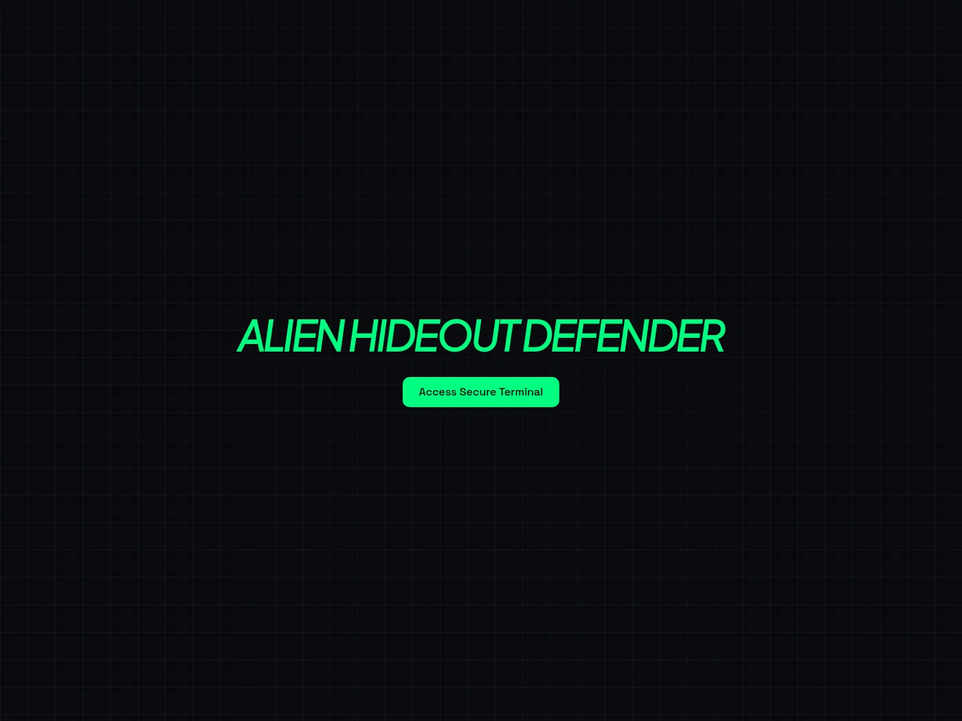 Alien Hideout Defender