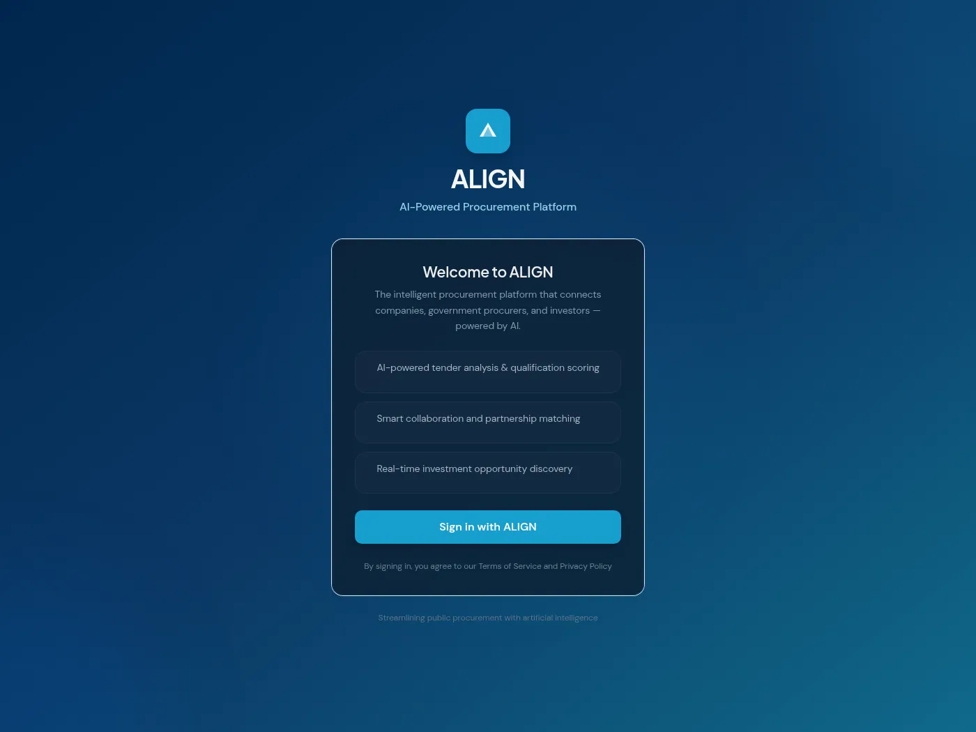ALIGN AI Procurement Platform