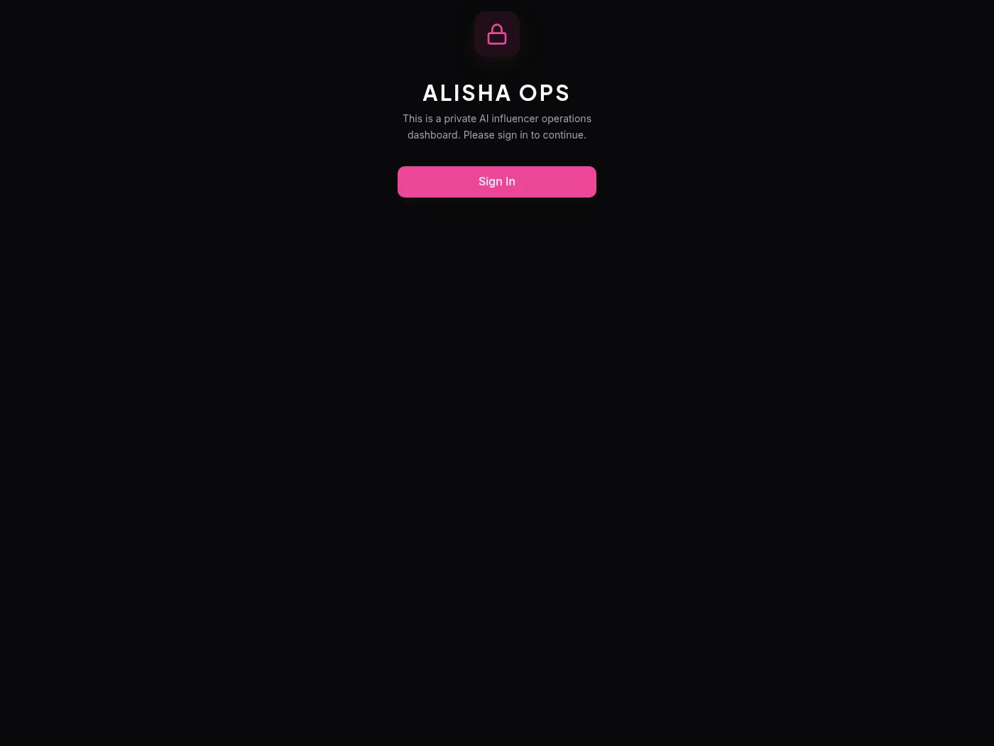 Alisha Ops Dashboard