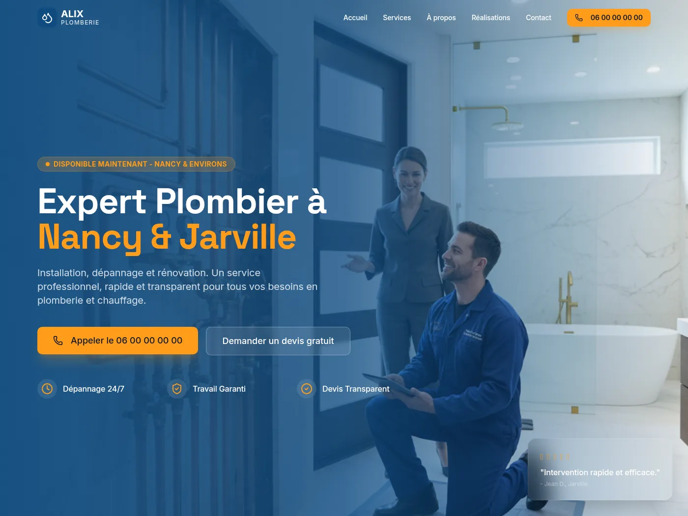 Alix Plomberie Webpage