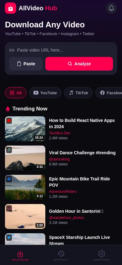 AllVideo Downloader Hub