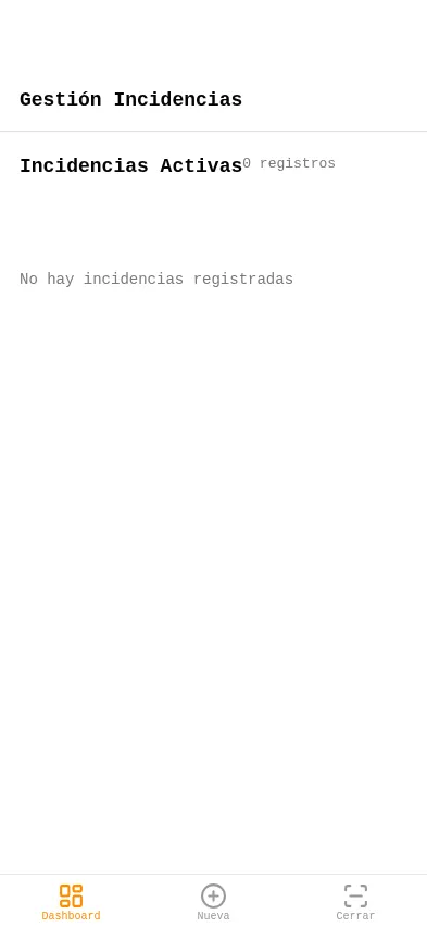Almacén Incidencias Móvil
