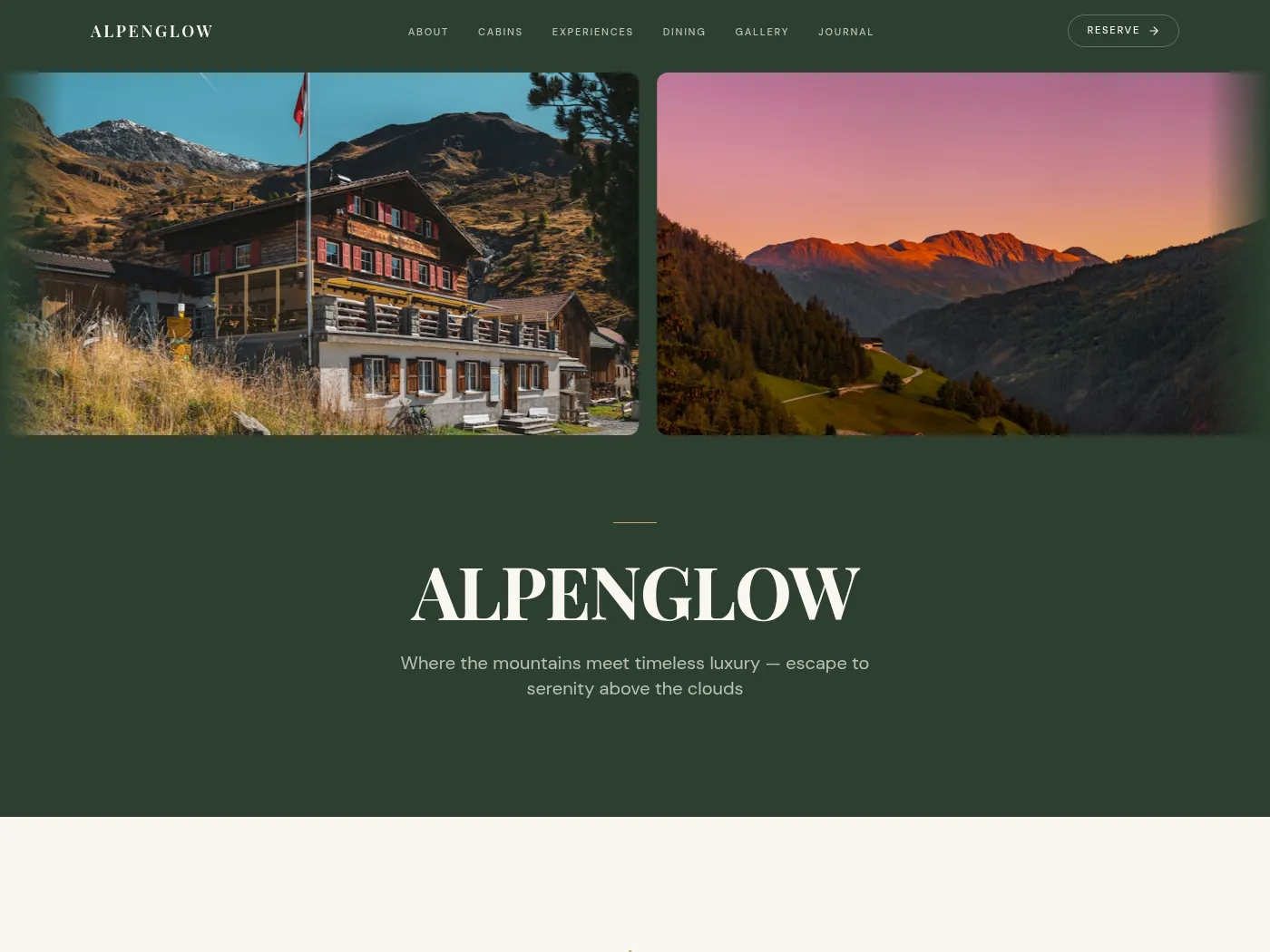 Alpenglow Luxury Lodge Site