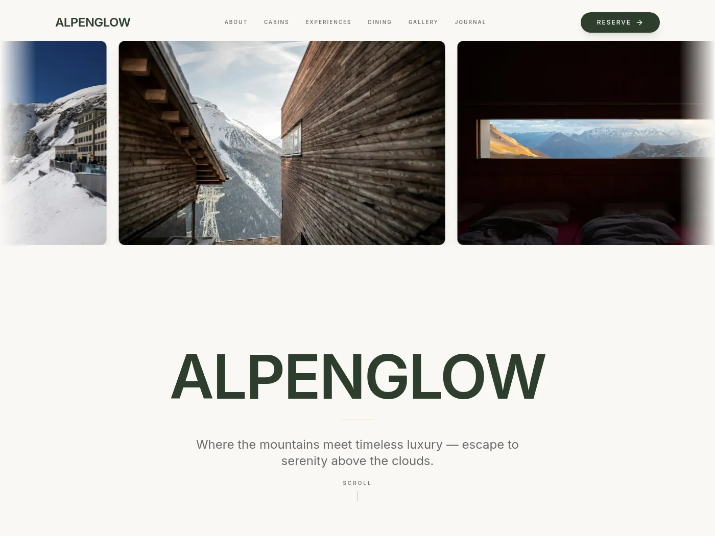 Alpenglow Retreat Website