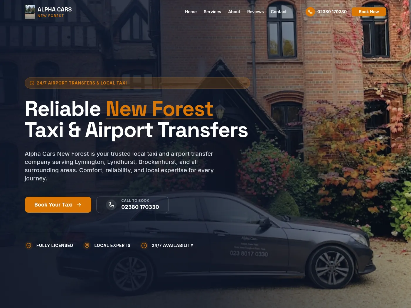Alpha Cars Taxi Website